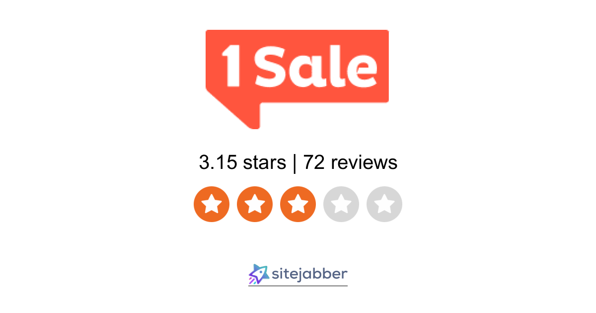 1Sale Reviews - Read 72 Customer Reviews of 1Sale | Sitejabber