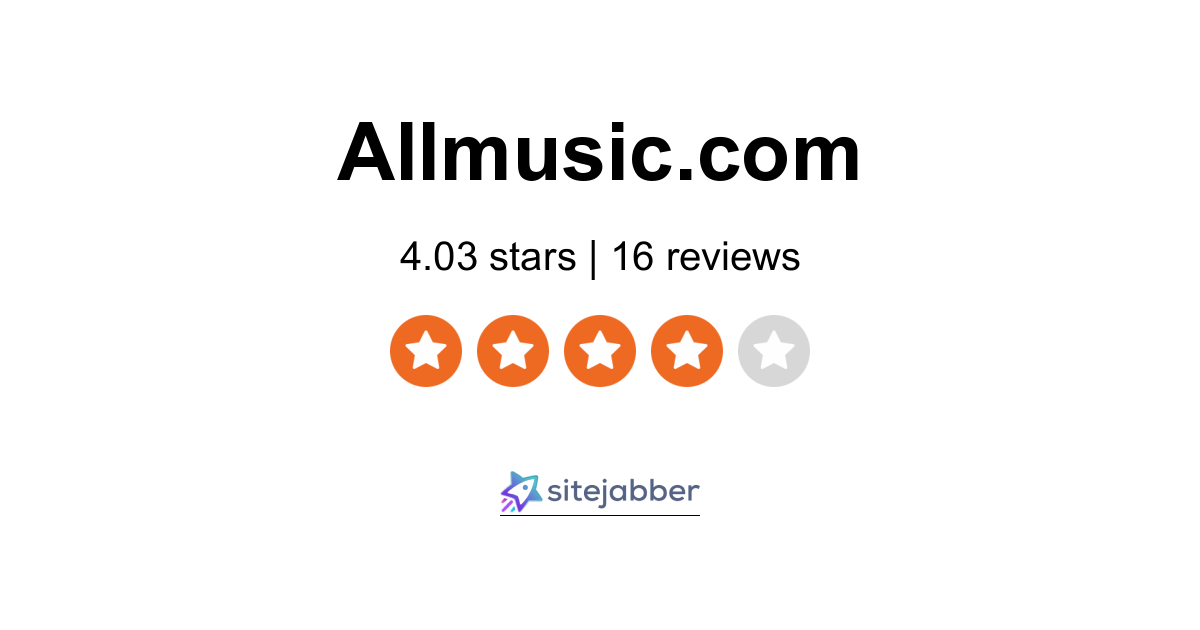 AllMusic Reviews - Read 16 Customer Reviews of AllMusic | Sitejabber