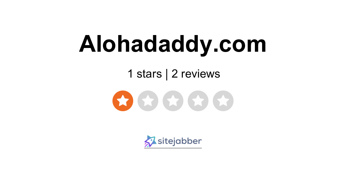 Alohadaddy Reviews - Read 2 Customer Reviews of Alohadaddy | Sitejabber