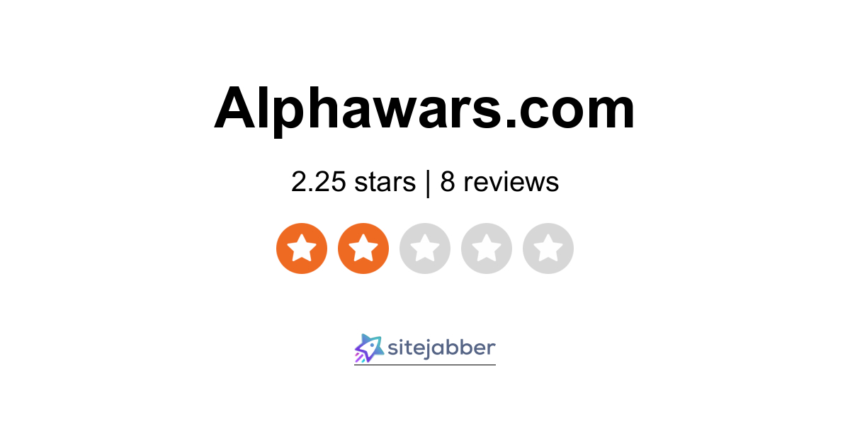 Alpha Wars Reviews - Read 8 Customer Reviews of Alpha Wars | Sitejabber