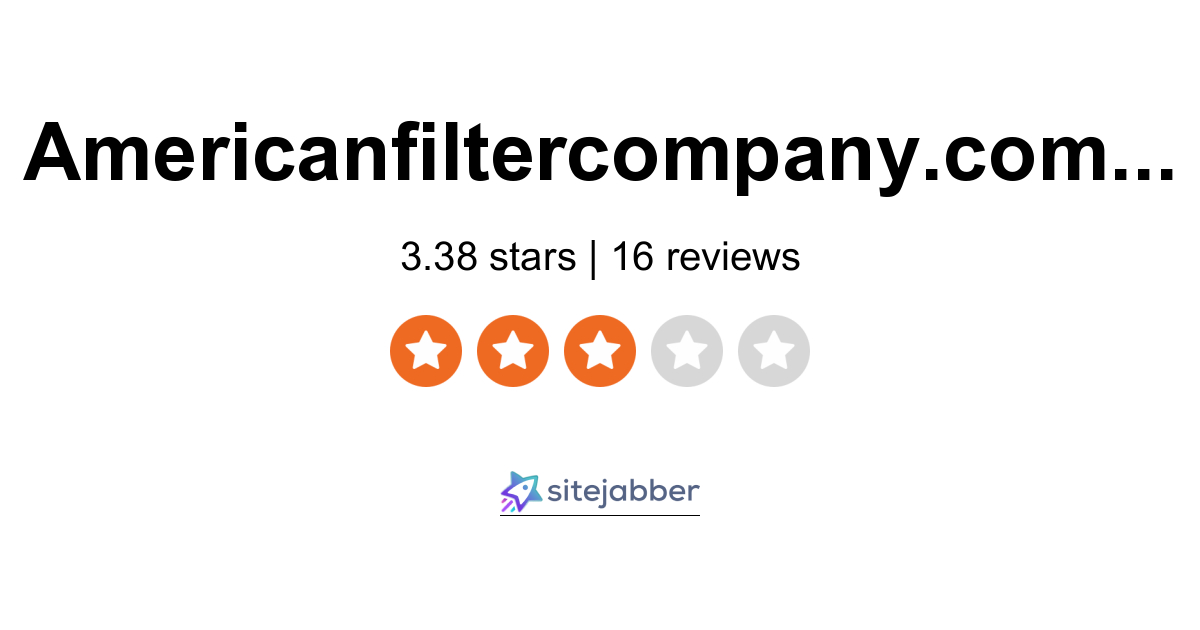 American Filter Company Reviews - Read 16 Customer Reviews of American ...