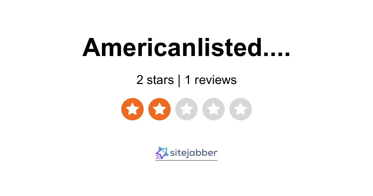 Americanlisted Reviews - Read 1 Customer Reviews of Americanlisted ...