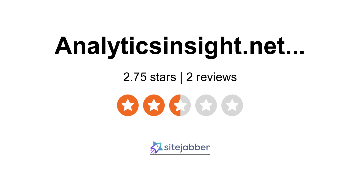 Analyticsinsight.net Reviews - Read 2 Customer Reviews of Analyticsinsight.net | Sitejabber