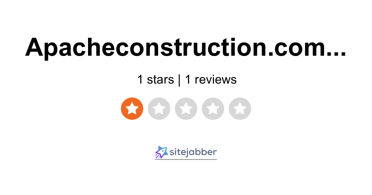 Apacheconstruction Reviews - Read 1 Customer Reviews of ...