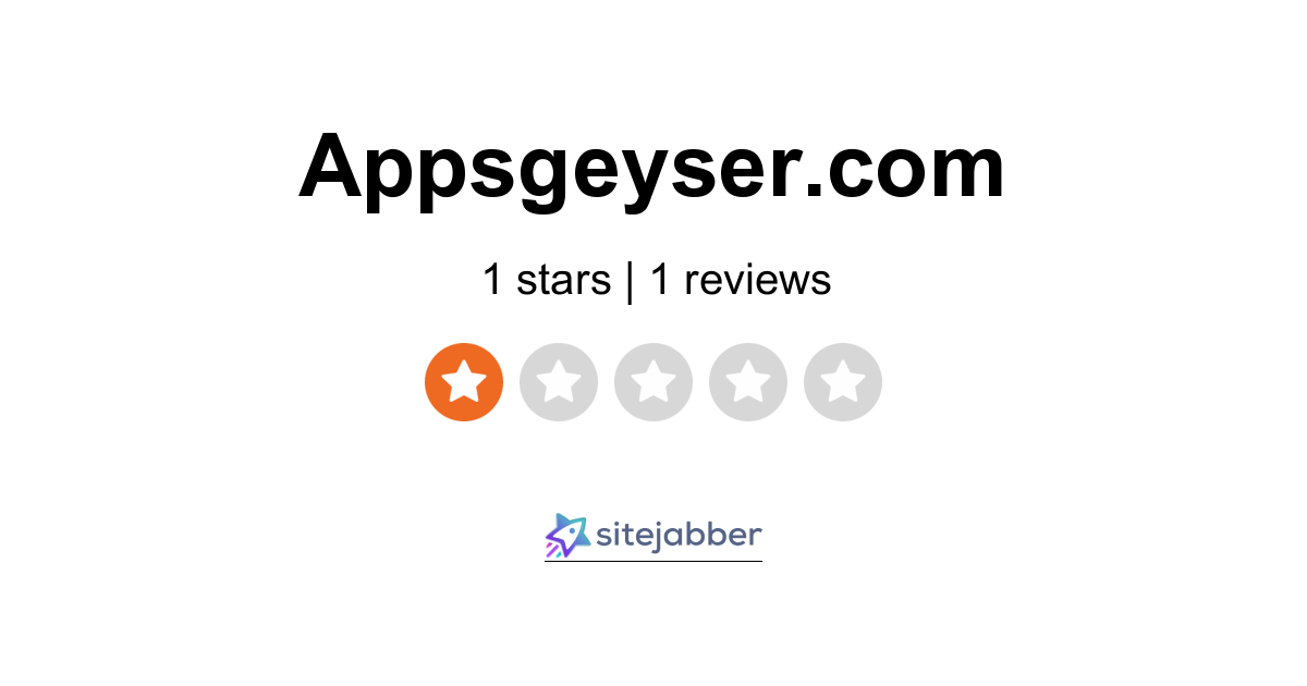 AppsGeyser Reviews - Read 1 Customer Reviews of AppsGeyser | Sitejabber