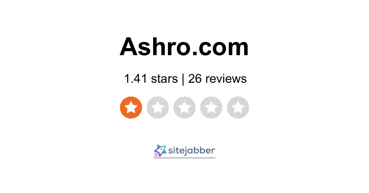 ASHRO Reviews - Read 26 Customer Reviews of ASHRO | Sitejabber