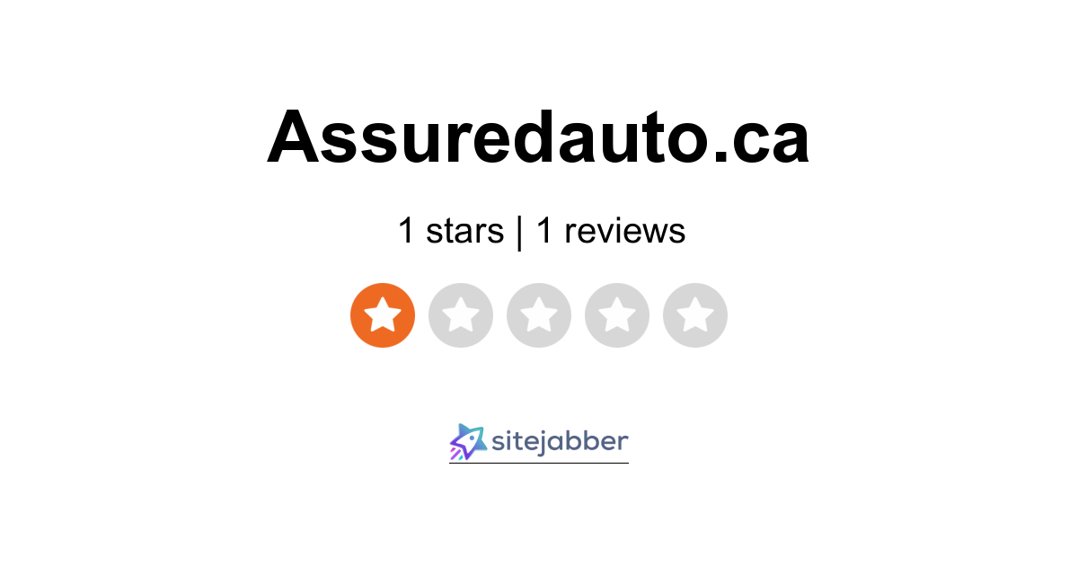 Assuredauto.ca Reviews - 1 Reviews of Assuredauto.ca | Sitejabber