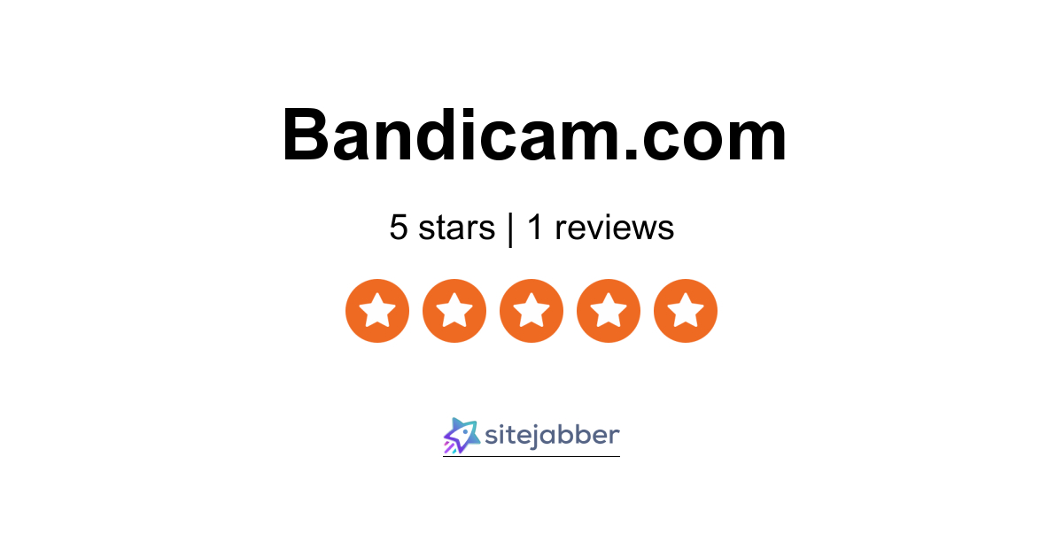 Bandicam Reviews - Read 1 Customer Reviews of Bandicam | Sitejabber
