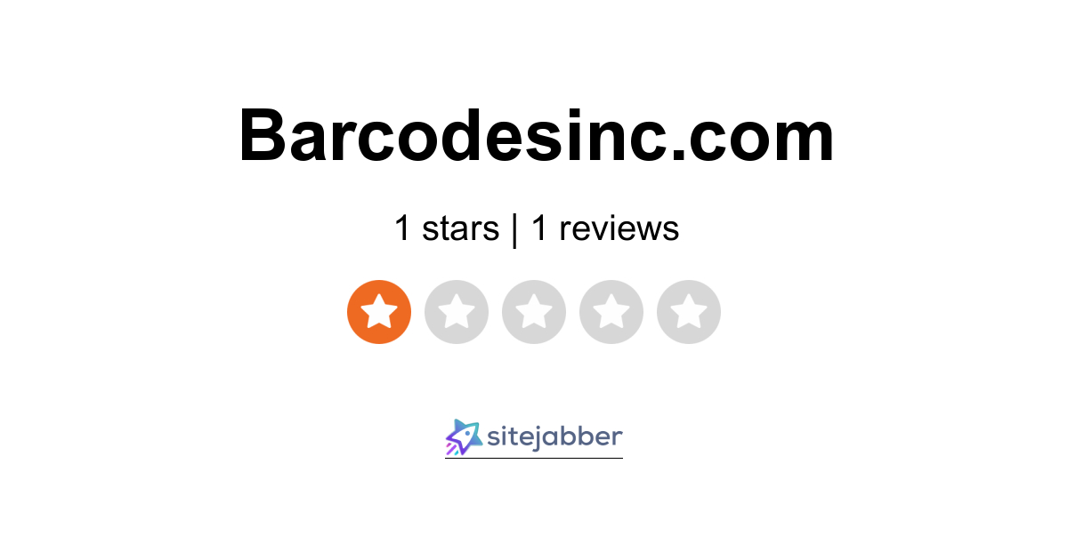 Barcodesinc Reviews - Read 1 Customer Reviews of Barcodesinc | Sitejabber