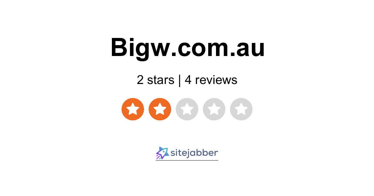 BigW Reviews - Read 4 Customer Reviews of BigW | Sitejabber