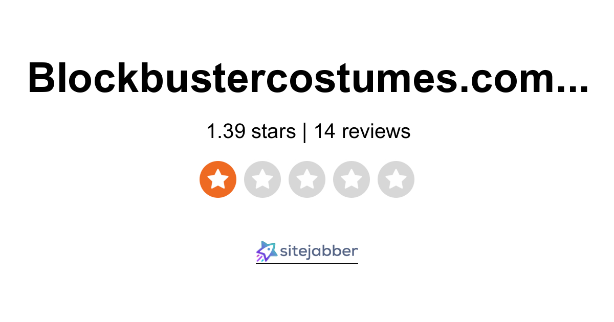 Block Buster Costumes Reviews - Read 14 Customer Reviews of Block ...