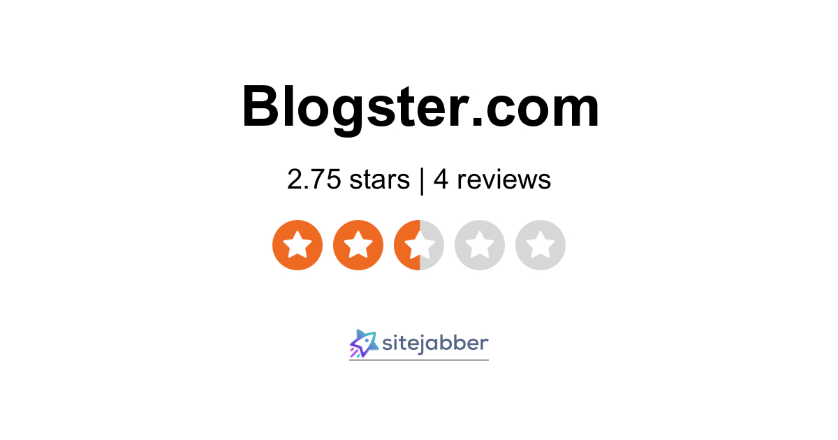 Blogster.com Reviews - Read 4 Customer Reviews of Blogster.com | Sitejabber
