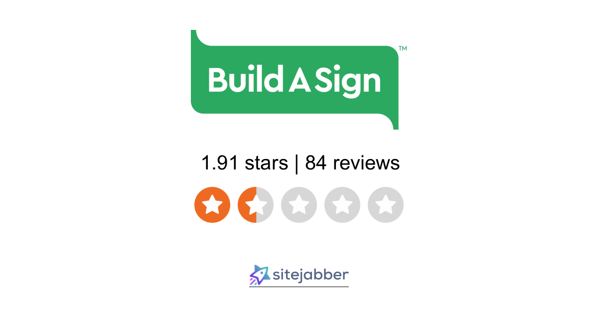 BuildASign Reviews - Read 84 Customer Reviews of BuildASign | Sitejabber