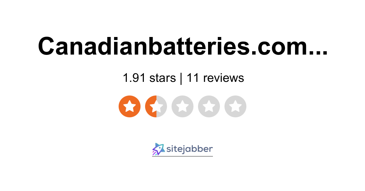 Canadian Batteries Reviews - Read 11 Customer Reviews of Canadian ...