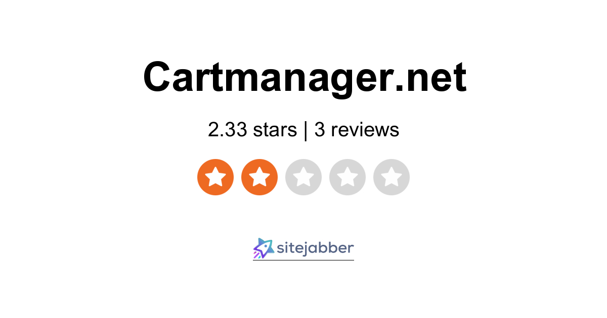 CartManager Reviews - Read 3 Customer Reviews of CartManager | Sitejabber