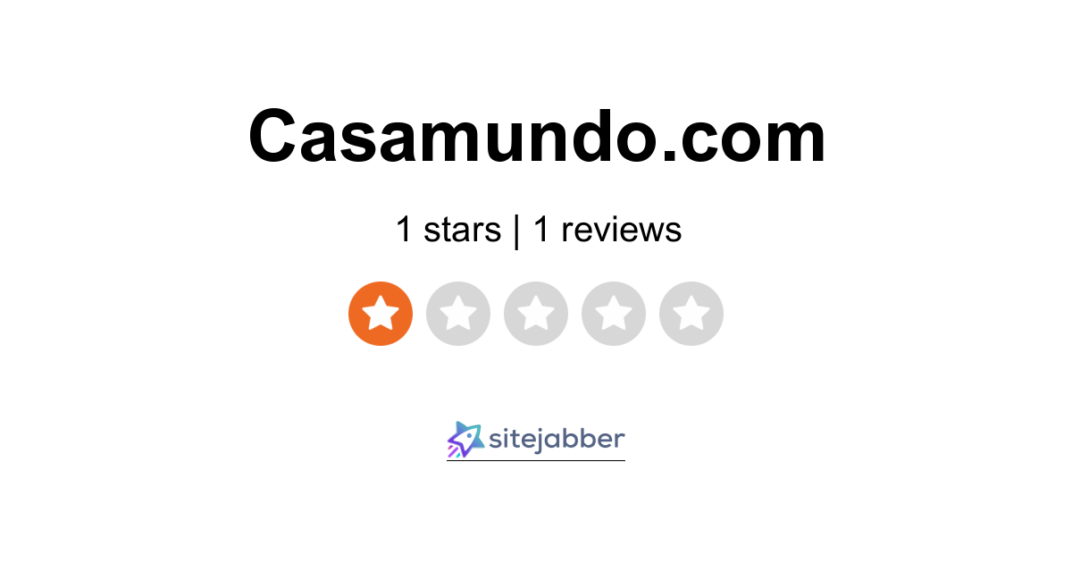 Casamundo Reviews - Read 1 Customer Reviews of Casamundo | Sitejabber