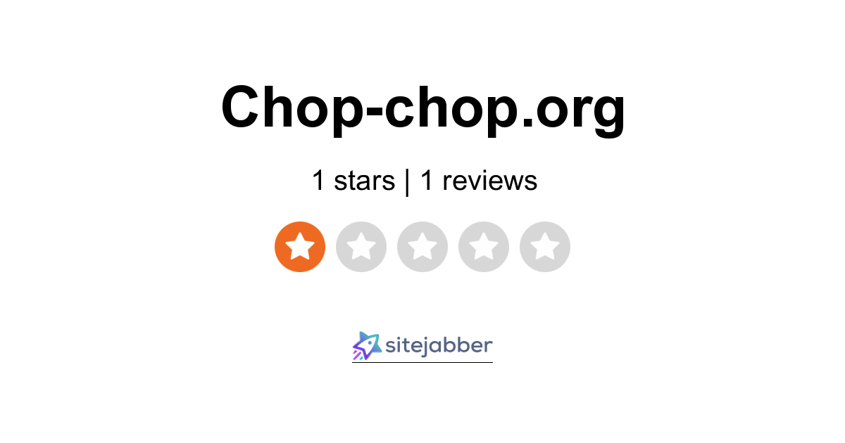 Chop-Chop Reviews - Read 1 Customer Reviews of Chop-Chop | Sitejabber