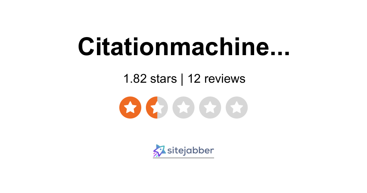 Citation Machine Reviews - Read 12 Customer Reviews of Citation Machine ...