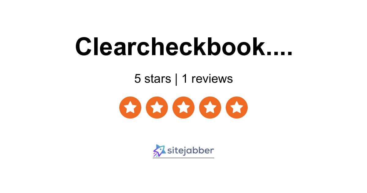 ClearCheckBook Reviews - Read 1 Customer Reviews of ClearCheckBook ...