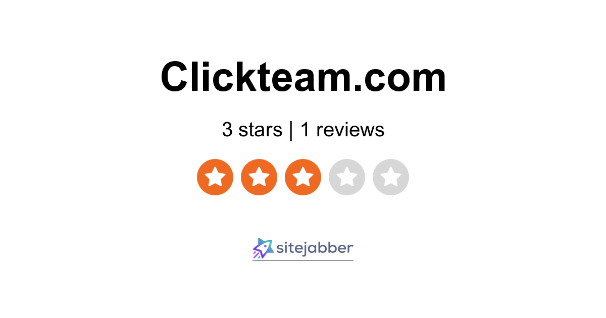 Clickteam Reviews - Read 1 Customer Reviews of Clickteam | Sitejabber