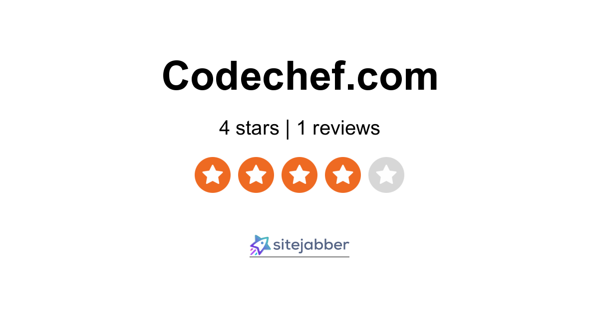 CodeChef Reviews - 1 Reviews of Codechef.com | Sitejabber