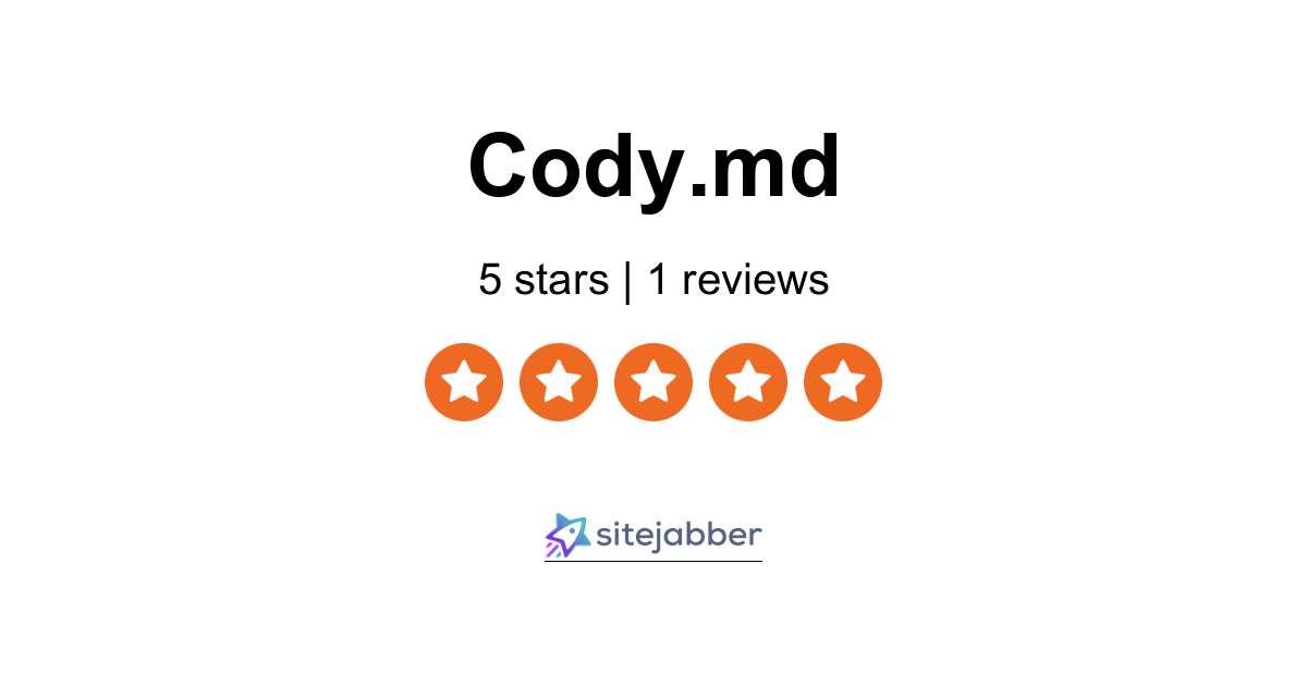 Cody.md Reviews - 1 Reviews of Cody.md | Sitejabber
