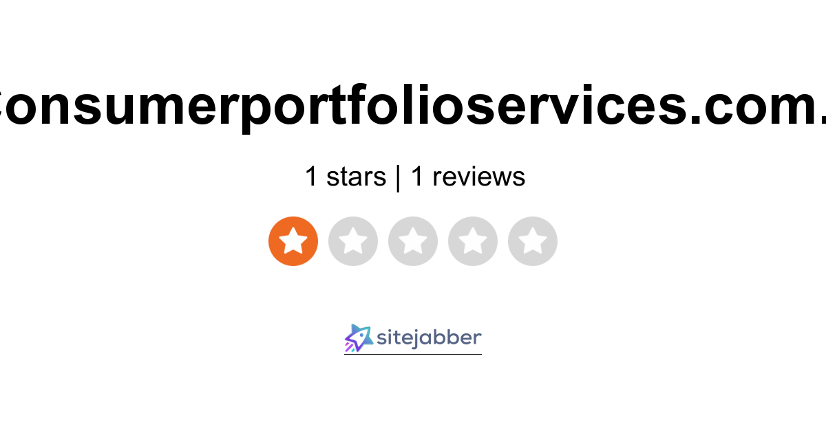 Consumerportfolioservices Reviews - 1 Reviews of ...
