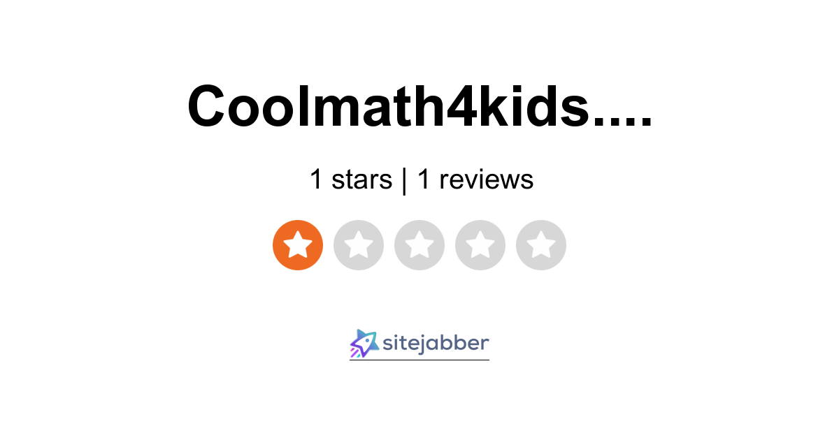 CoolMath4Kids Reviews - Read 1 Customer Reviews of CoolMath4Kids ...