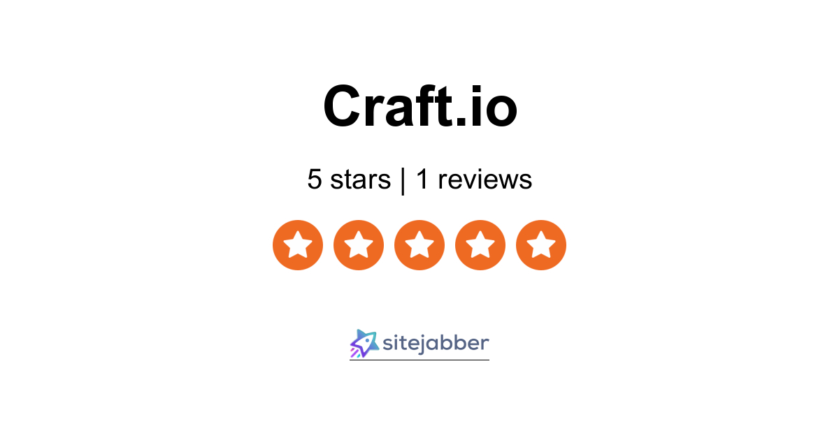 Craft.io Reviews - Read 1 Customer Reviews of Craft.io | Sitejabber