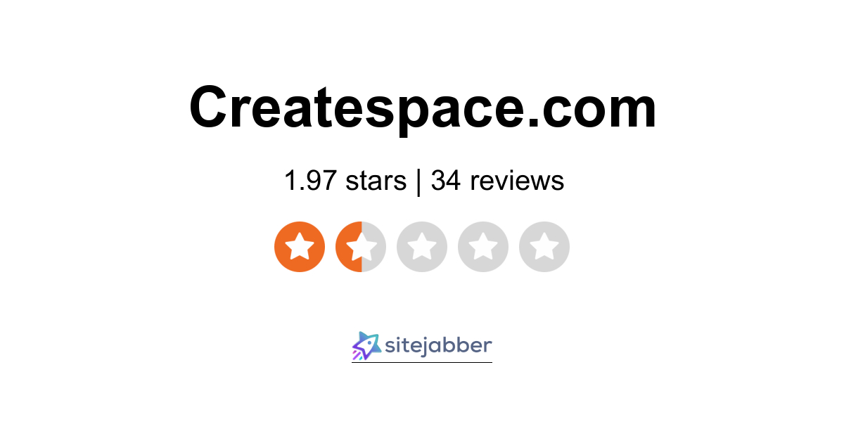 CreateSpace Reviews - Read 34 Customer Reviews of CreateSpace | Sitejabber