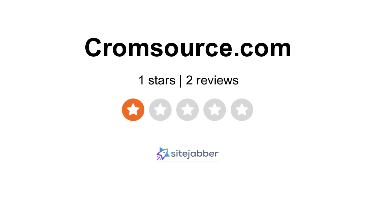 CROMSOURCE Reviews - Read 2 Customer Reviews of CROMSOURCE | Sitejabber