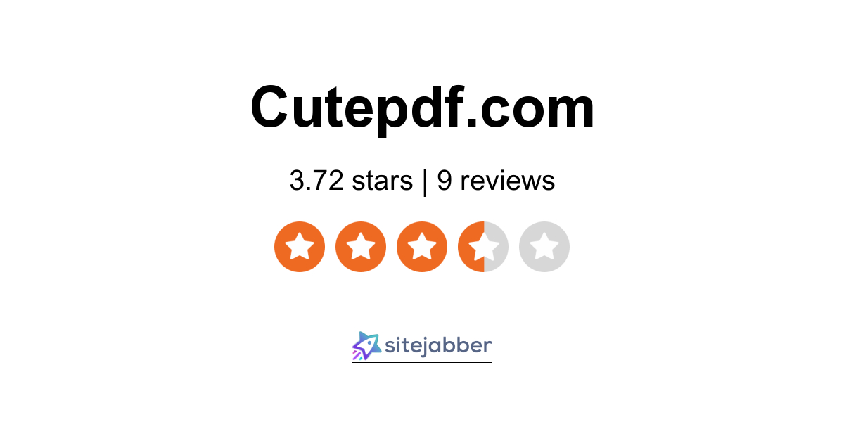 CutePDF Reviews - Read 9 Customer Reviews of CutePDF | Sitejabber