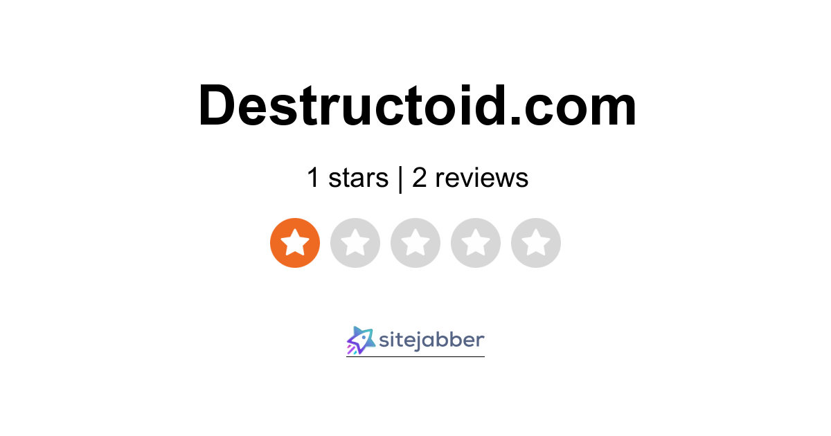 Destructoid Reviews - Read 1 Customer Reviews of Destructoid | Sitejabber
