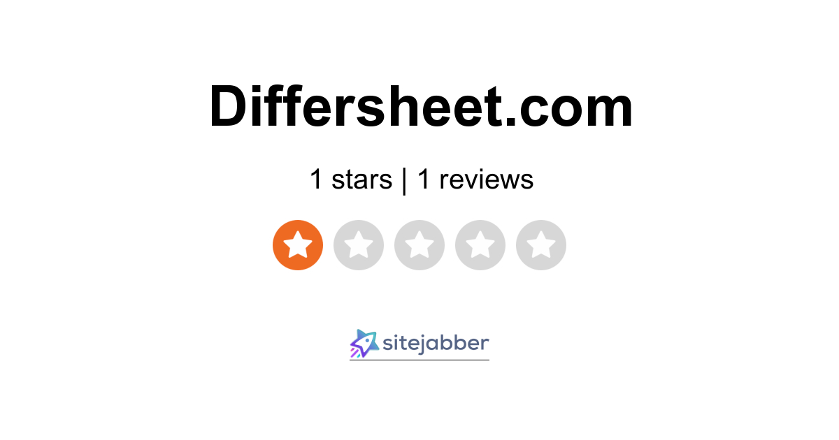 Differsheet Reviews - 1 Reviews of Differsheet.com | Sitejabber