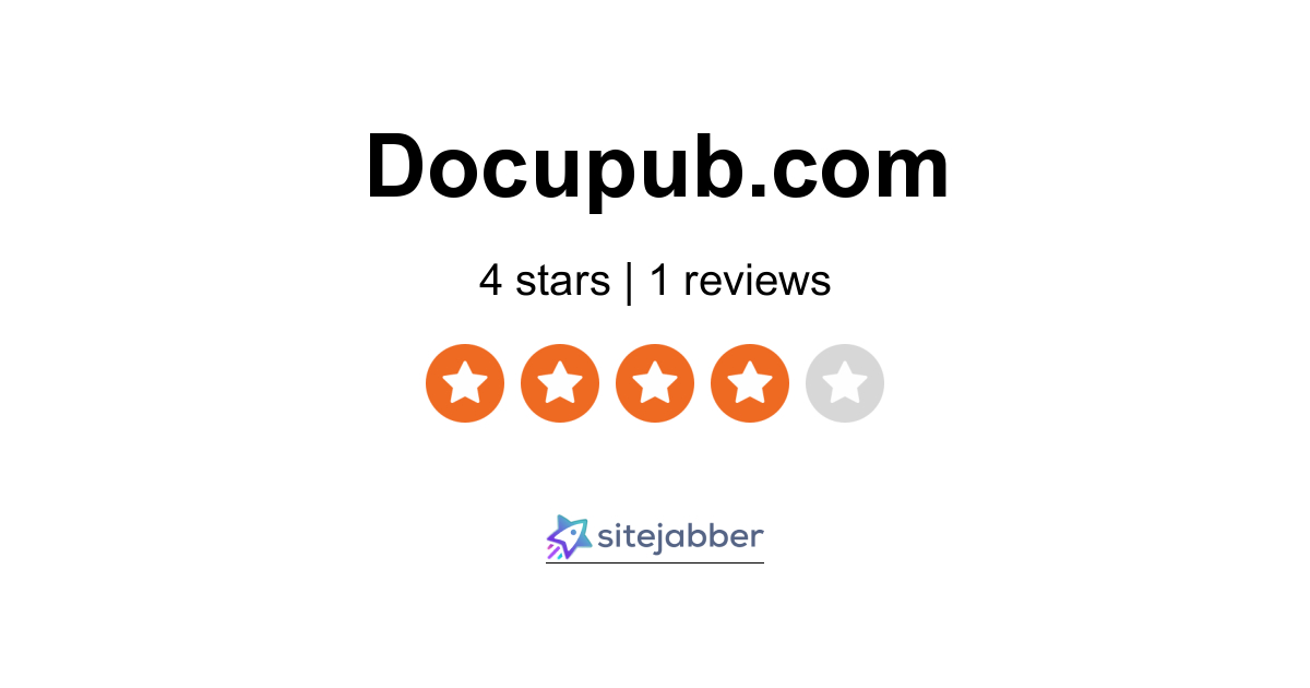 Docupub Reviews - Read 1 Customer Reviews of Docupub | Sitejabber