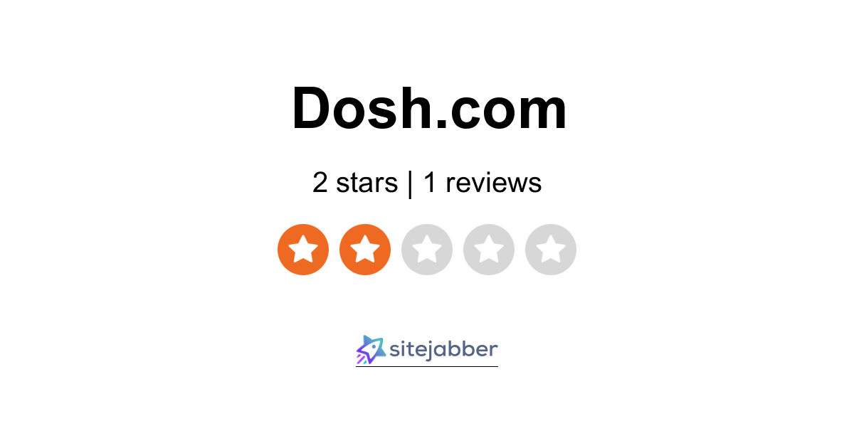 Dosh Reviews - 1 Reviews of Dosh.com | Sitejabber
