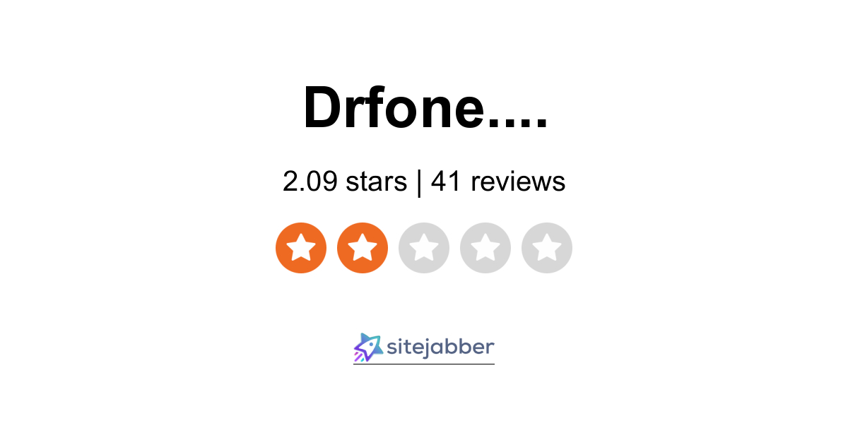 dr.fone Reviews - Read 41 Customer Reviews of Dr.fone | Sitejabber