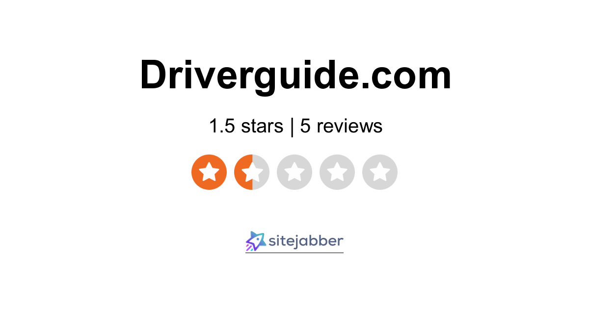 Driverguide Reviews - Read 5 Customer Reviews of Driverguide | Sitejabber