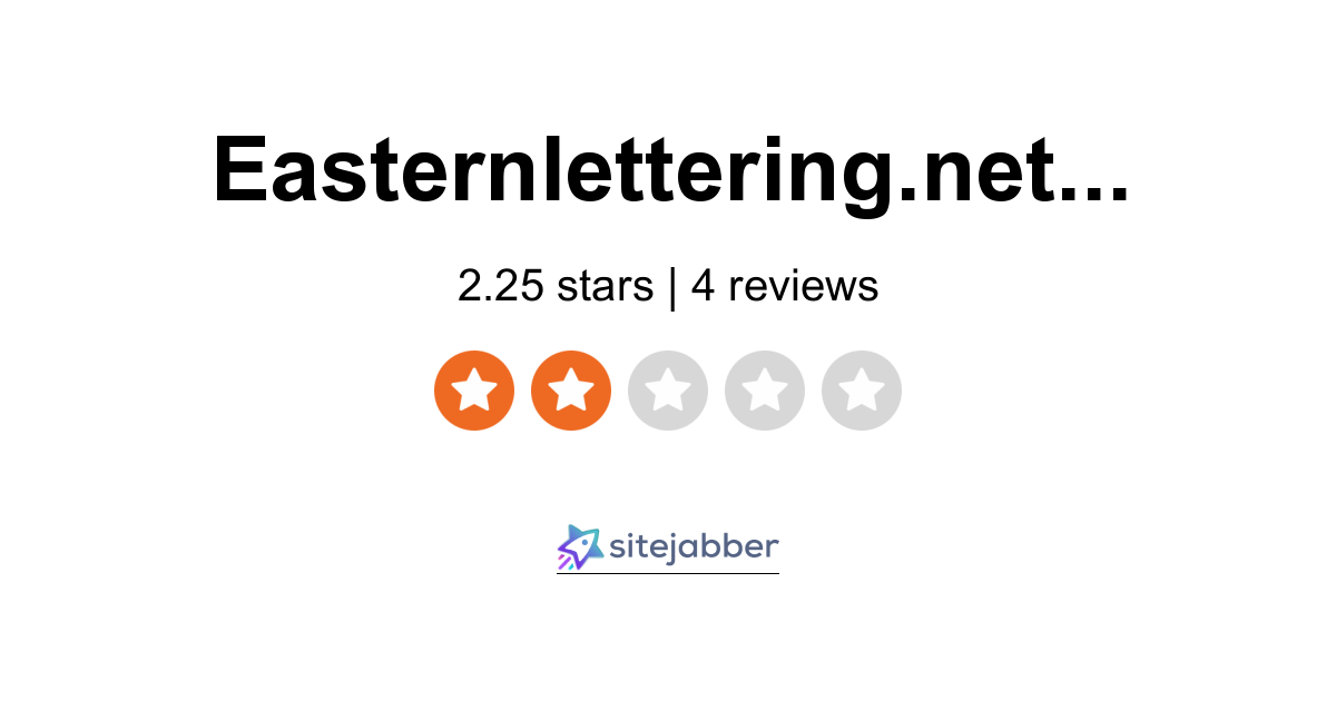 Eastern Lettering Reviews - 4 Reviews of Easternlettering.net | Sitejabber