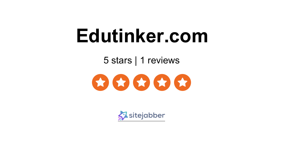 Edutinker Reviews - Read 1 Customer Reviews of Edutinker | Sitejabber