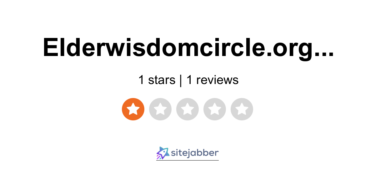 Elder Wisdom Circle Reviews - Read 1 Customer Reviews of Elder Wisdom Circle | Sitejabber
