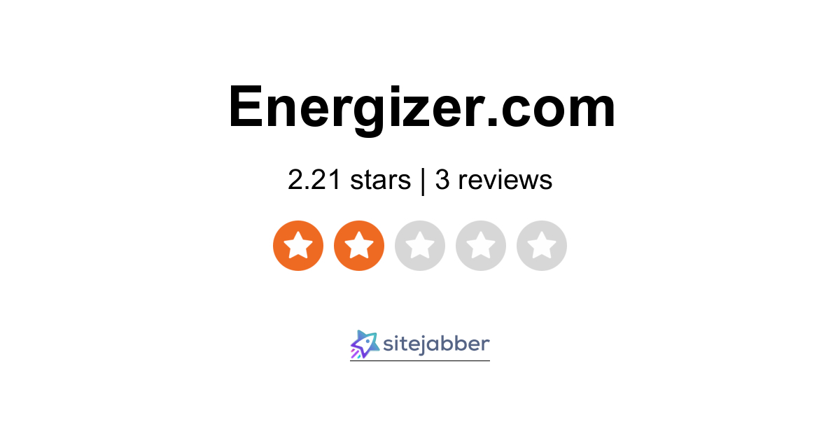 Energizer Reviews - Read 3 Customer Reviews of Energizer | Sitejabber