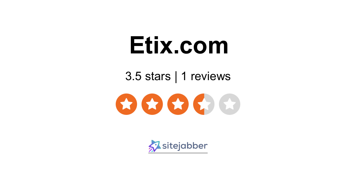 Etix Reviews - 1 Reviews of etix.com | Sitejabber