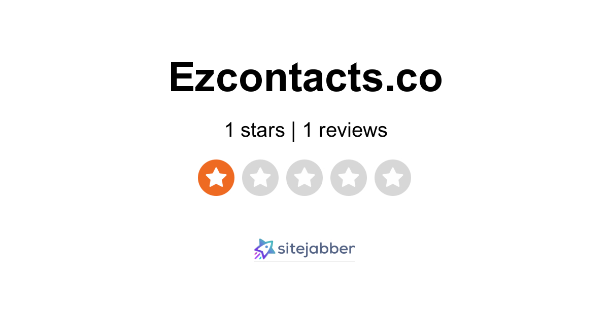 Ezcontacts.co Reviews - 1 Reviews of Ezcontacts.co | Sitejabber