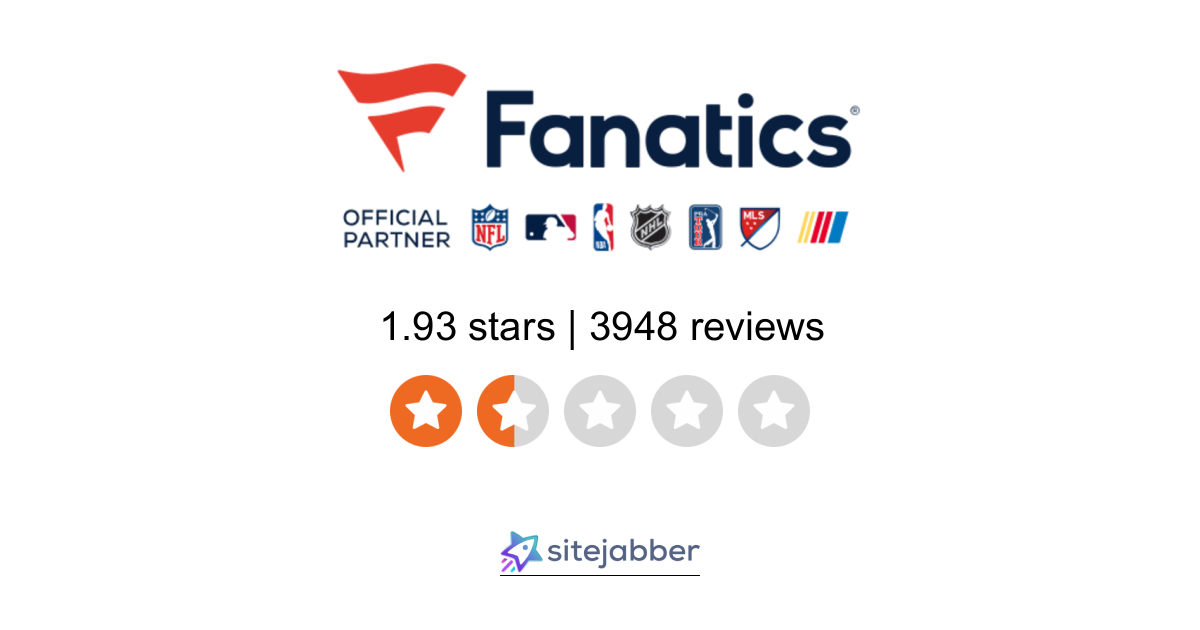 Fanatics Reviews - Read 3,948 Customer Reviews of Fanatics | Sitejabber