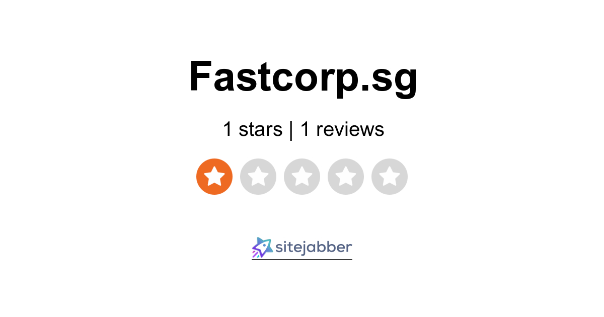 Fastcorp.sg Reviews - 1 Reviews of Fastcorp.sg | Sitejabber
