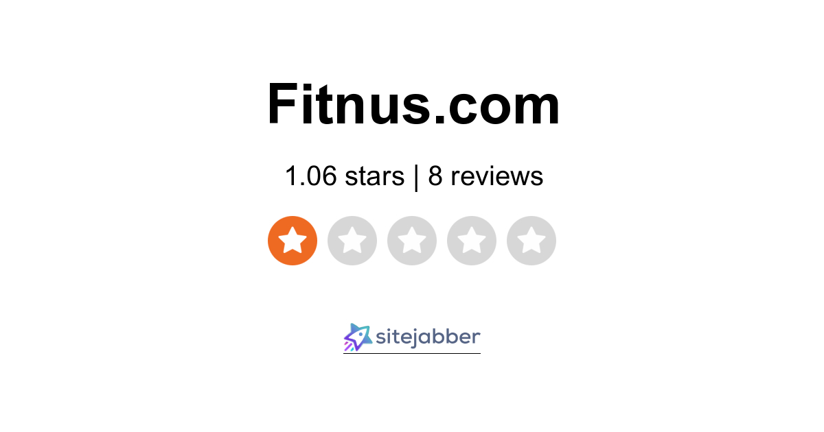 Fitnus Reviews - Read 8 Customer Reviews of Fitnus | Sitejabber
