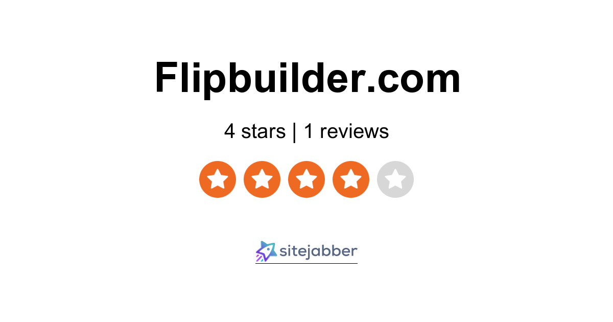 FlipBuilder Reviews - Read 1 Customer Reviews of FlipBuilder | Sitejabber