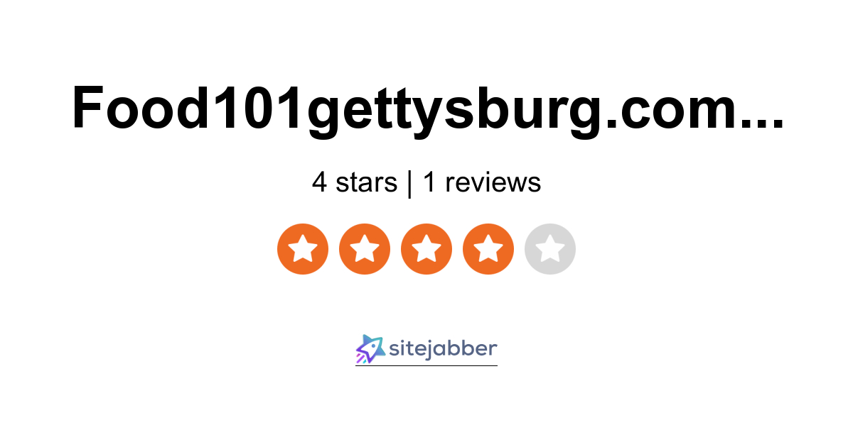 Food101gettysburg Reviews - Read 1 Customer Reviews of ...