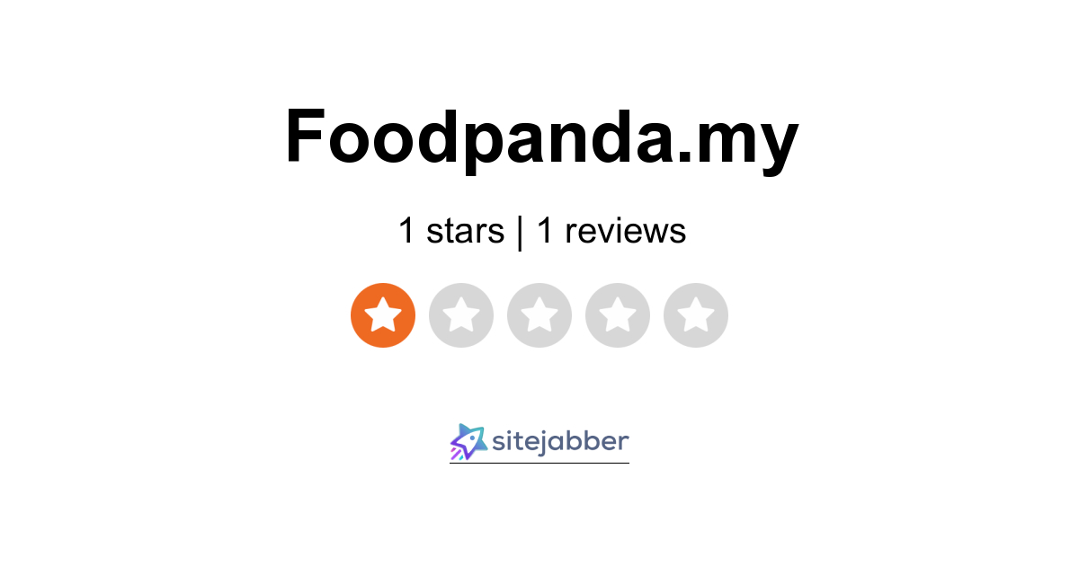 Foodpanda MY Reviews - Read 1 Customer Reviews of Foodpanda MY | Sitejabber